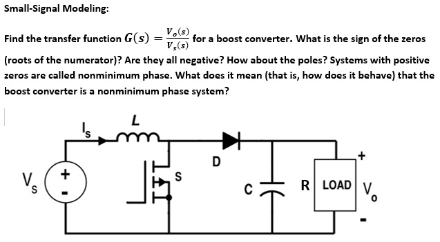 Solved Small-Signal Modeling: Find the transfer function | Chegg.com