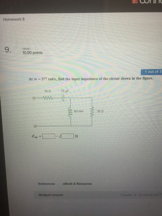 solved-at-w-377-rad-s-find-the-input-impedance-of-the-chegg
