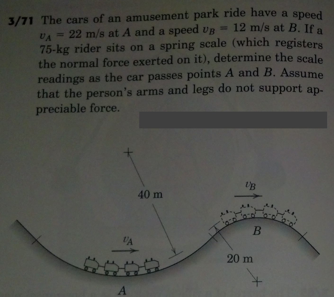 Solved The care of an amusement park ride have a speed | Chegg.com