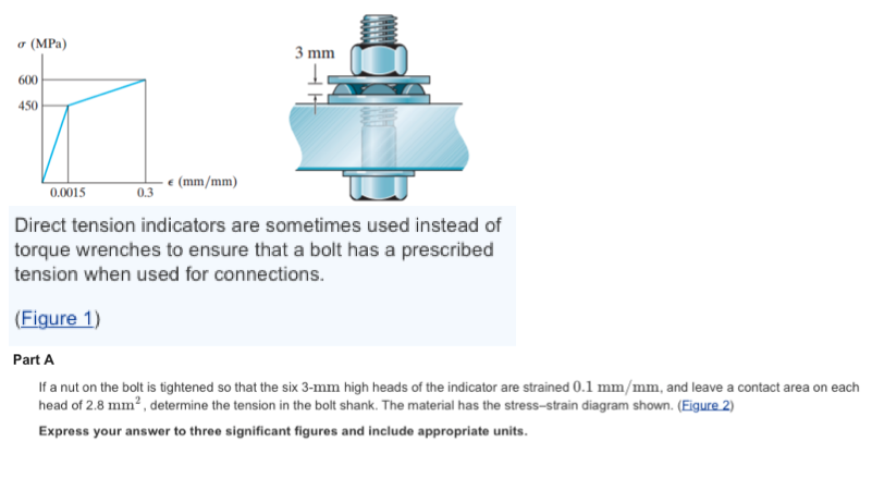 Solved Direct tension indicators are sometimes used | Chegg.com