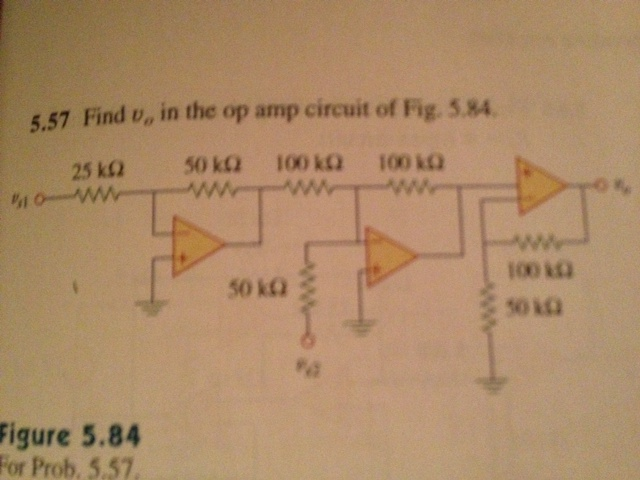 Solved Find v0 in the op amp circuit of Fig. 5.84 | Chegg.com
