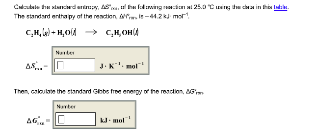 Calculate The Standard Entropy Delta S Degree Rxn Of