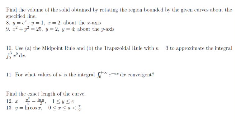 Solved Find the volume of the solid obtained by rotating the | Chegg.com