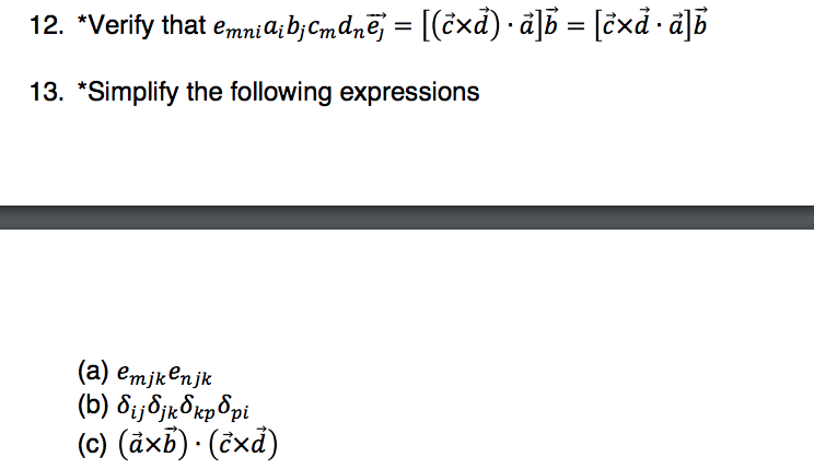Solved 13. "Simplify the following expressions (a) emjkenjk | Chegg.com