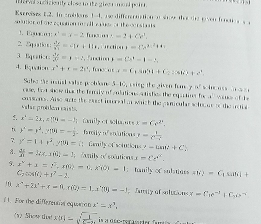 Solved In problems 1-4, use differentiation to show that | Chegg.com