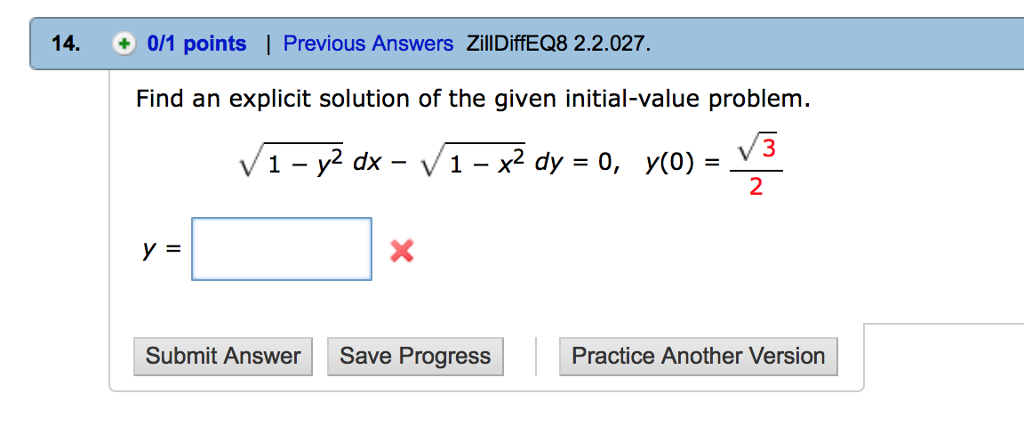 Solved Find an explicit solution of the given initial-value | Chegg.com
