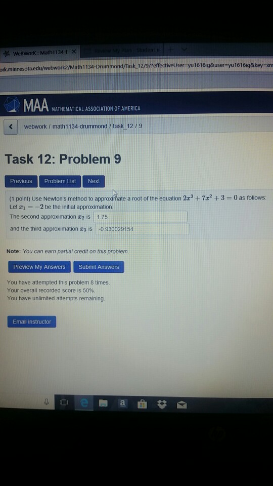Solved WeBWork: Math11341x 12 neffectiveUsersyu 16 | Chegg.com