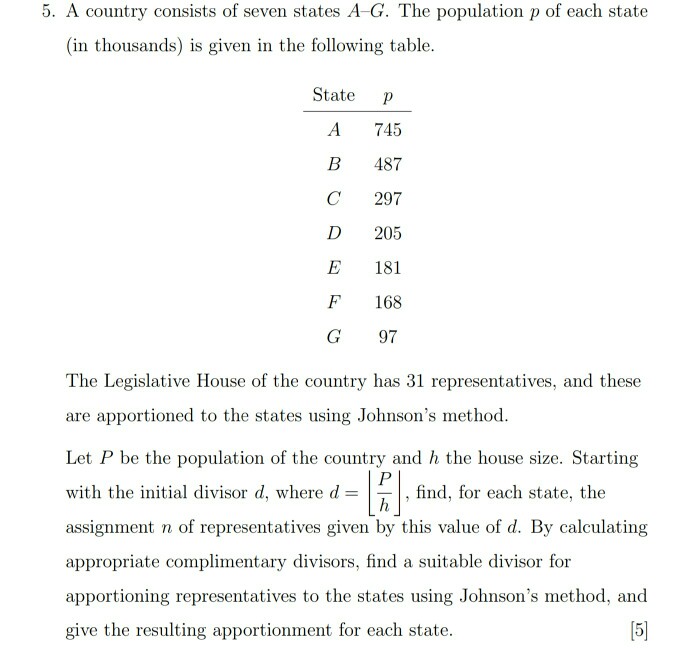 5. A country consists of seven states A-G. The | Chegg.com