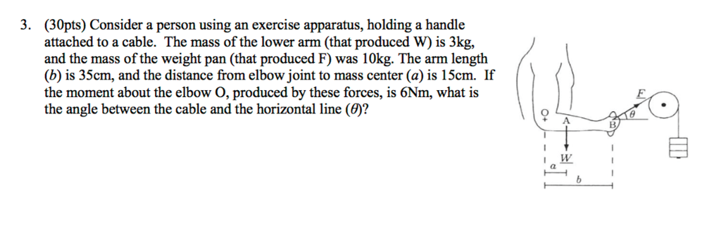 Solved 3. (30pts) Consider a person using an exercise | Chegg.com