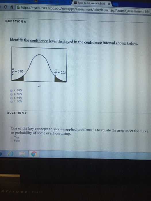 Solved Identify the confidence level displayed in the | Chegg.com