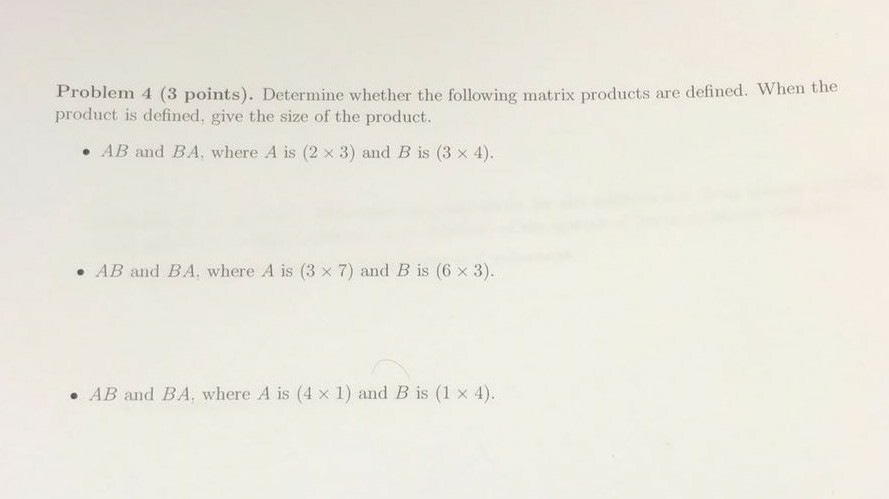Solved Problem 4 (3 points). Determine whether the following | Chegg.com