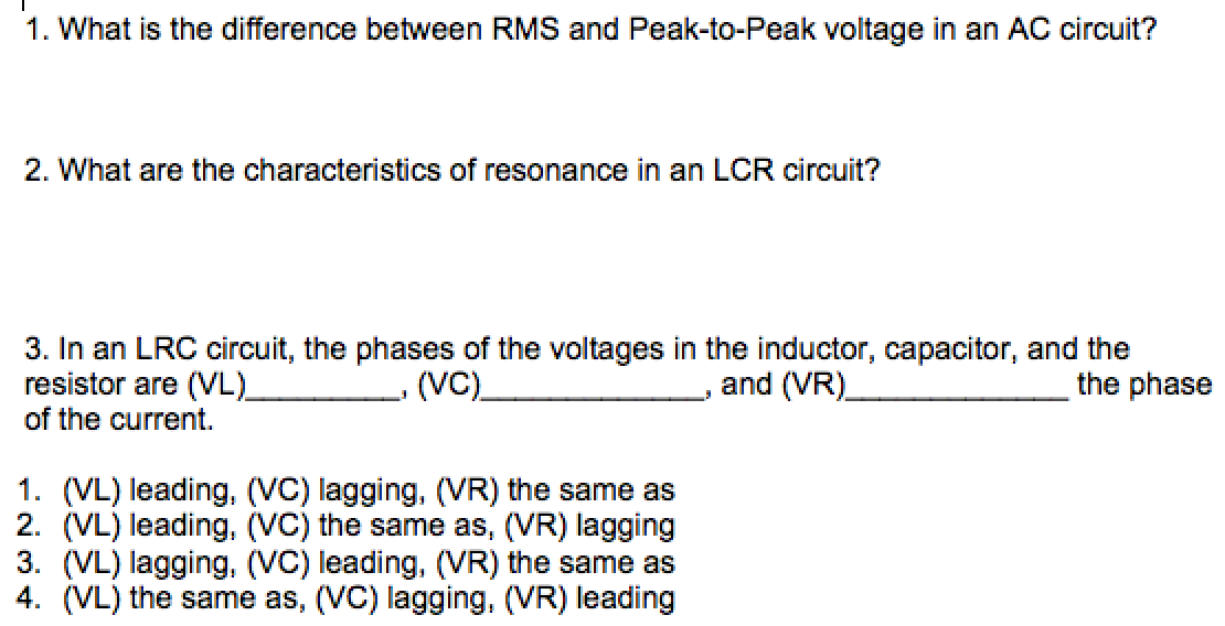 Solved What is the difference between RMS and Peak-to-Peak | Chegg.com
