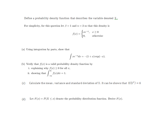 Solved Define a probability density function that describes | Chegg.com