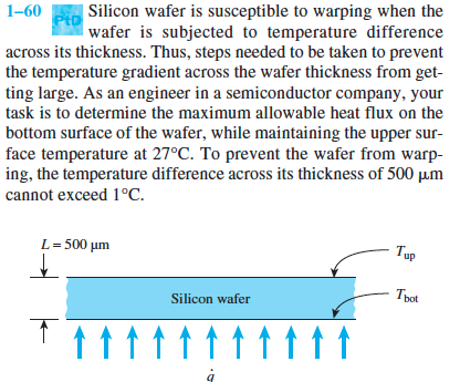 Silicon wafer is susceptible to warping when the | Chegg.com