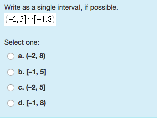 Solved Write as a single interval, if possible 5,5] n 0,6 | Chegg.com