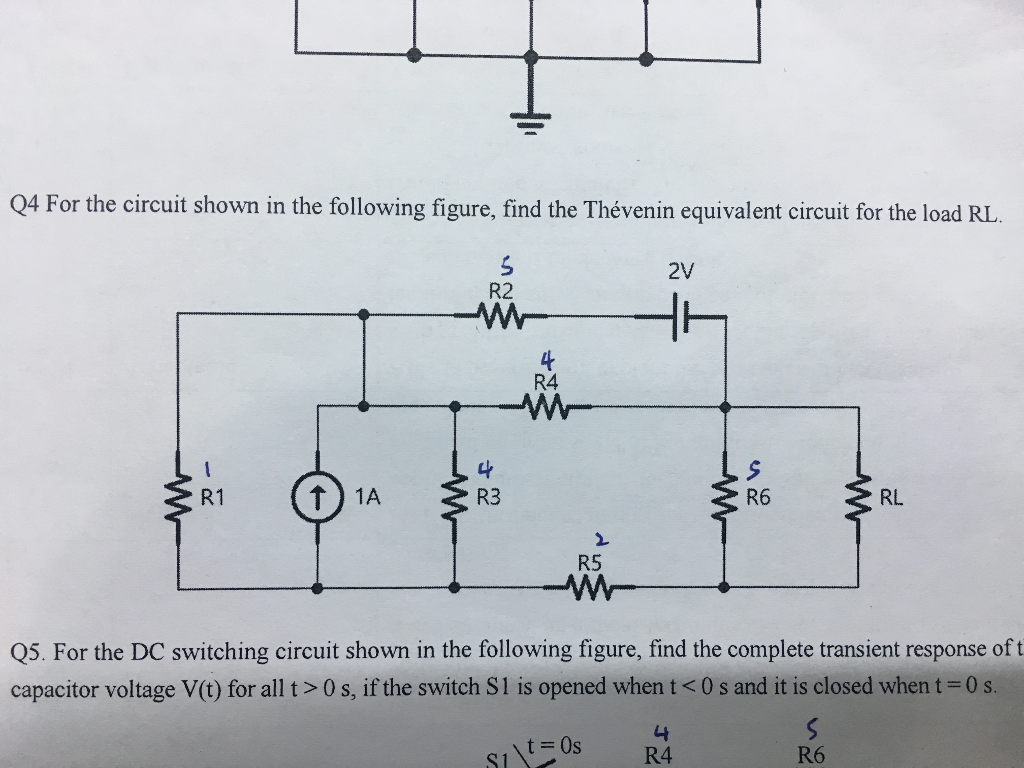 Solved Q4 For the circuit shown in the following figure, | Chegg.com