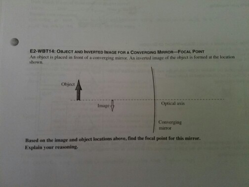 Solved An Object is placed in front of a converging mirror. | Chegg.com