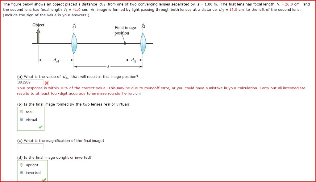 Solved The figure below shows an object placed a distance | Chegg.com