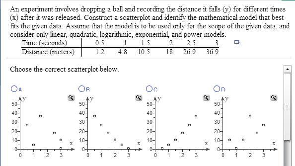 An experiment involves dropping a ball and recording | Chegg.com