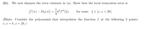 Solved Let the function f(x) be three times differentiable. | Chegg.com