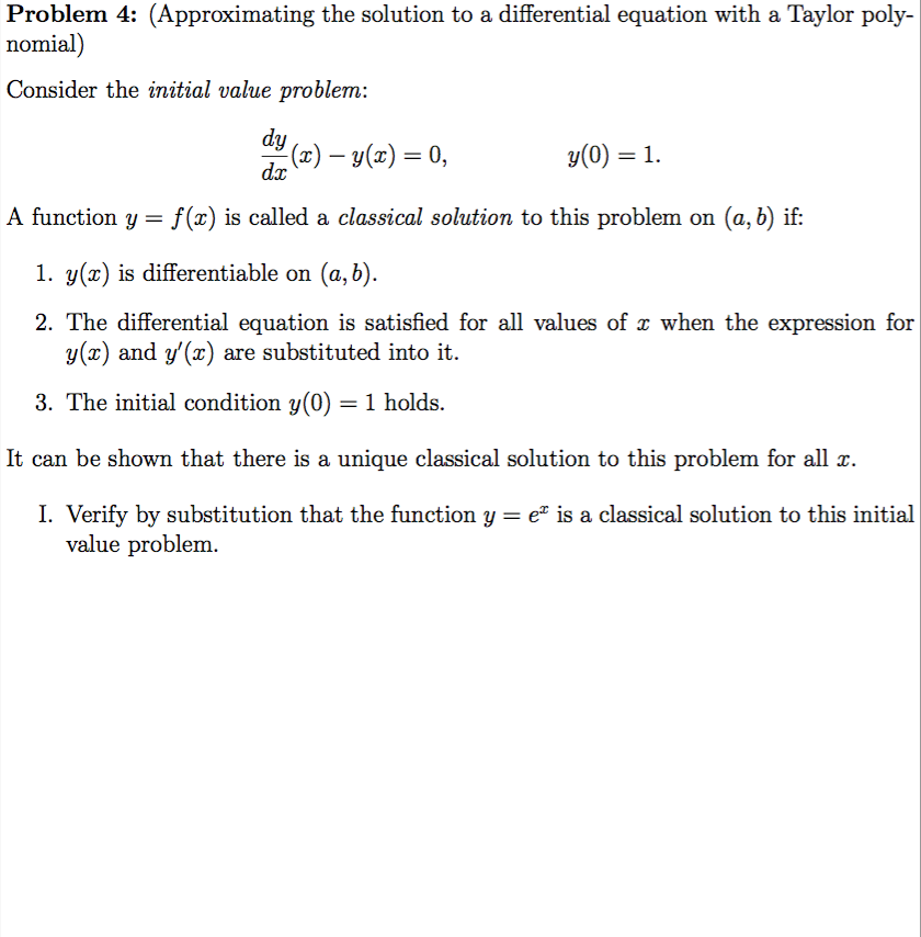 Solved Approximating the solution to a differential equation | Chegg.com Solved Approximating the solution to a differential equation | Chegg.com