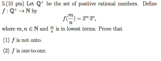 Solved Let Q^+ be the set of positive rational numbers. | Chegg.com