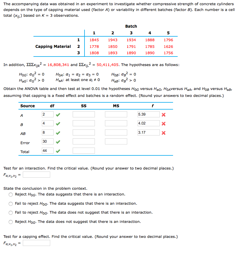 The accompanying data was obtained in an experiment | Chegg.com