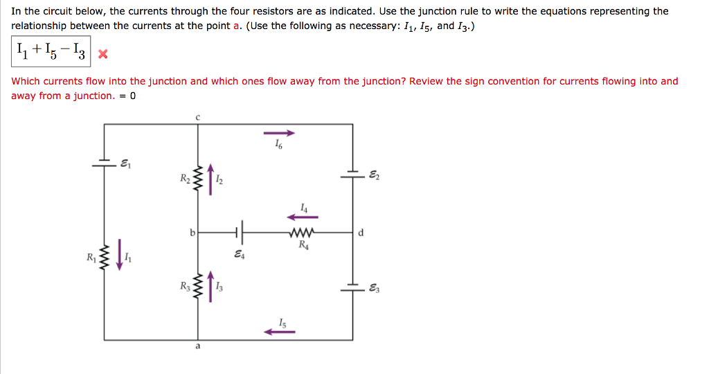 Solved In the circuit below, the currents through the four | Chegg.com