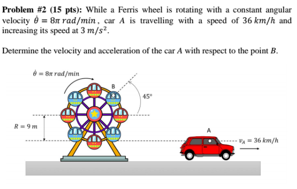 Solved While a Ferris wheel is rotating with a constant | Chegg.com