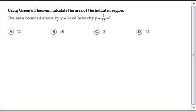 Solved Using Green's theorem, calculate the area of the | Chegg.com