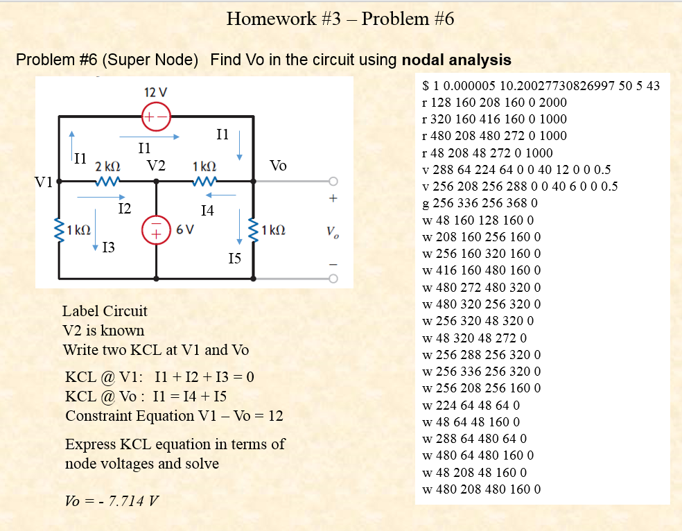 Solved Homework #3-Problem #6 Problem #6 (Super Node) Find | Chegg.com