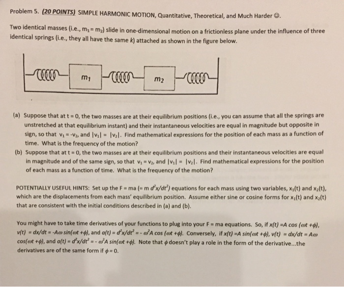 Solved Two identical masses (i.e., m_1 = m_2) slide in | Chegg.com
