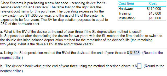 Solved Cisco Systems is purchasing a new bar code-scanning | Chegg.com