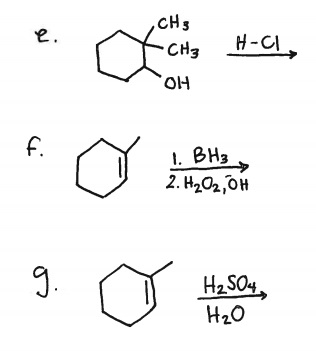 Solved CH3 CH3 H -Cl OH I. BH3 2. H2OhioH H20 | Chegg.com