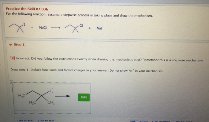 Solved For the following reaction, assume a stepwise process | Chegg.com