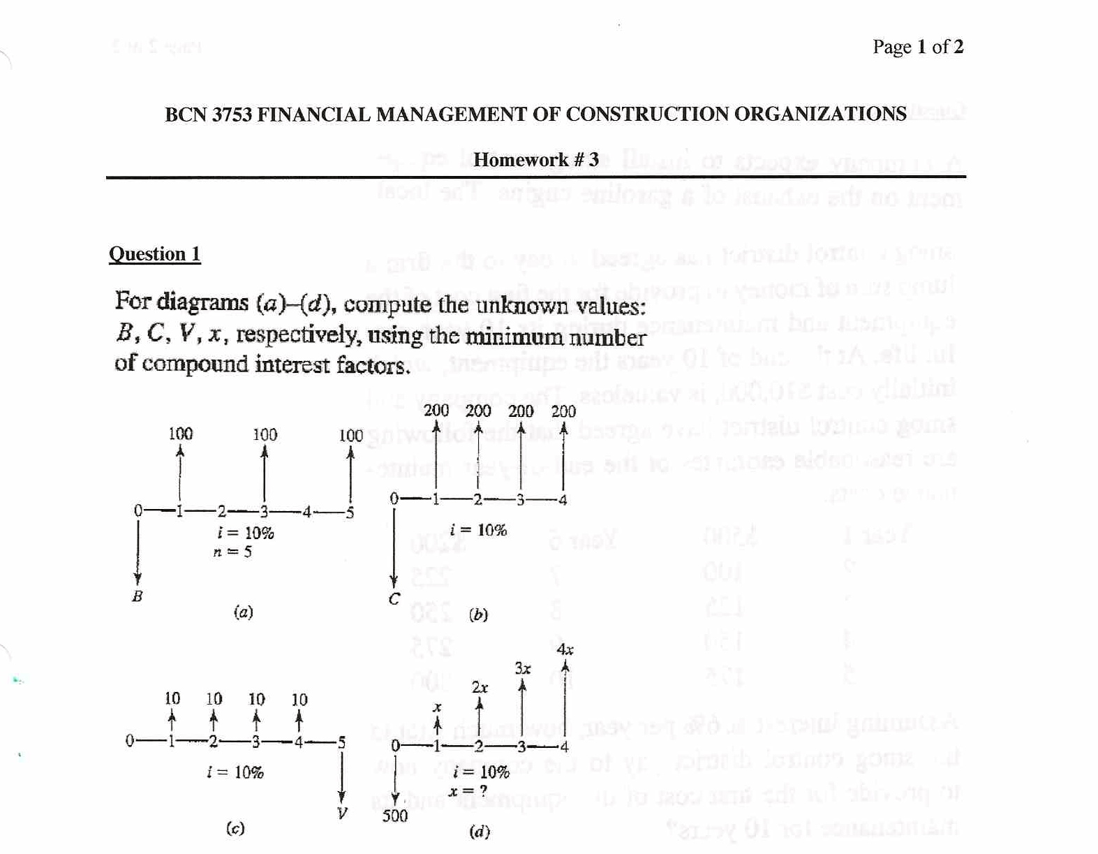 Solved For diagrams (a)-(d), compute the unknown values: C, | Chegg.com