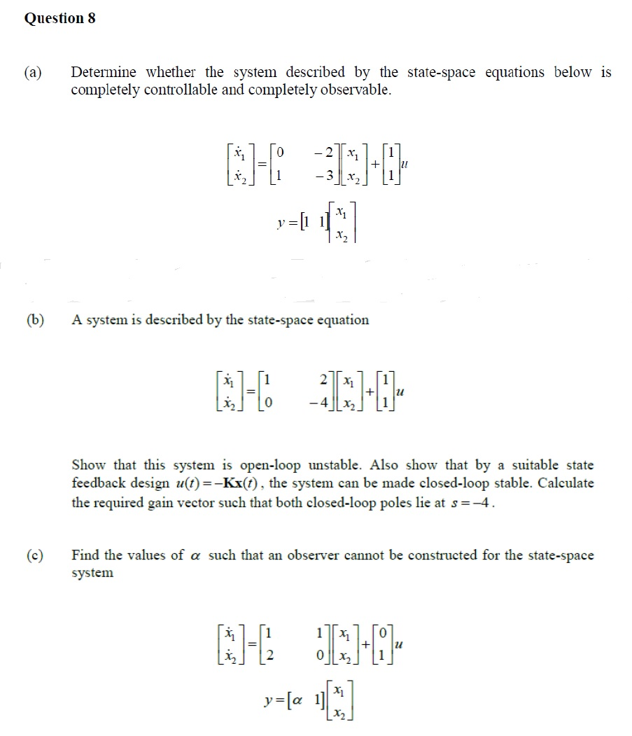 Solved Determine whether the system described by the | Chegg.com