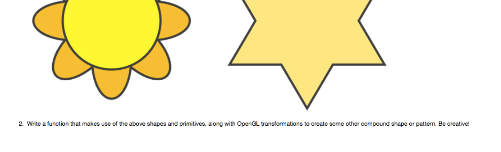 Solved 1. Write functions that create each of the shapes | Chegg.com