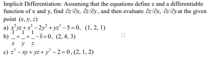 Solved Implicit Differentiation: Assuming that the equations | Chegg.com