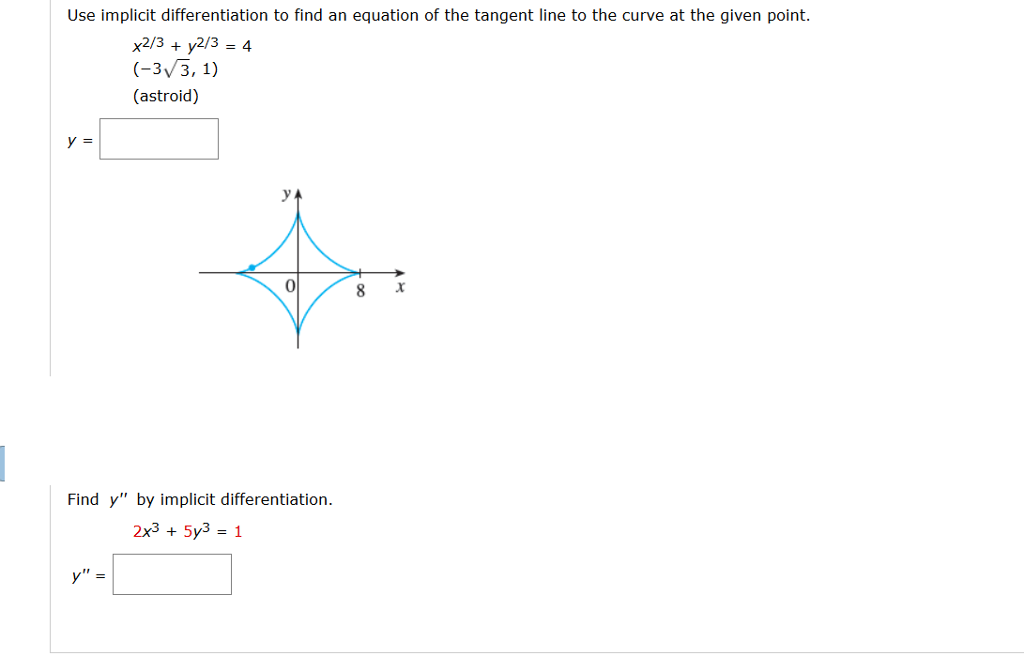 Solved Use implicit differentiation to find an equation of | Chegg.com