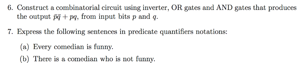 Solved 6 Construct A Combinatorial Circuit Using Inverter