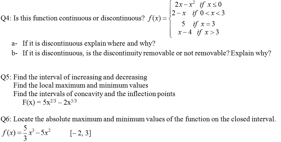 Solved Is this function continuous or discontinuous? f(x) | Chegg.com