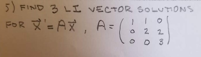 Solved 5) FIND 3 ??VECTOR SOLUTIONS | Chegg.com