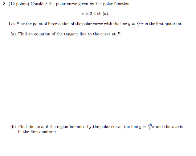 Solved Consider the polar curve given by the polar function | Chegg.com