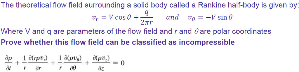 Solved The theoretical flow field surrounding a solid body | Chegg.com