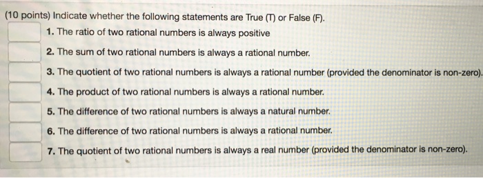 Solved Indicate whether the following statements are True | Chegg.com