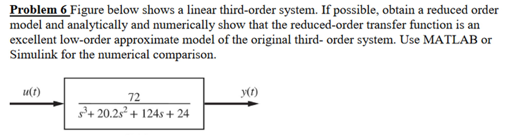 Shows a linear third-order system. If possible, | Chegg.com
