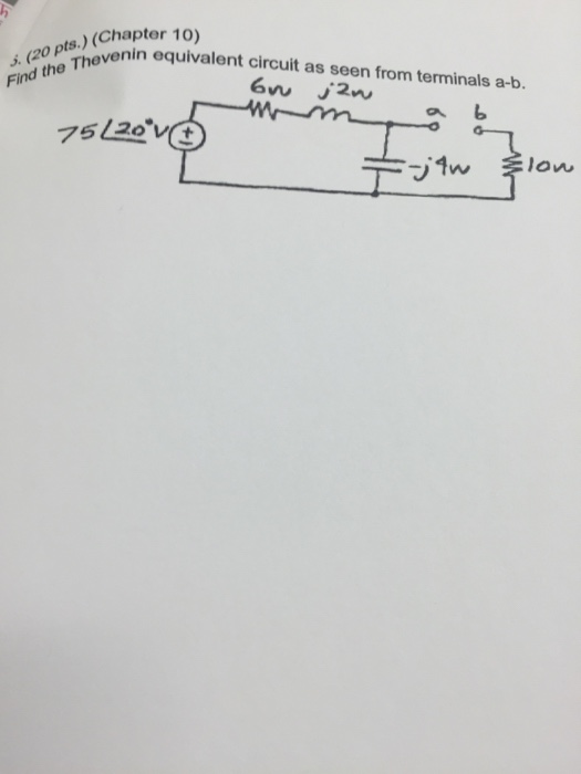 Solved Find the Thevenin equivalent circuit as seen from | Chegg.com
