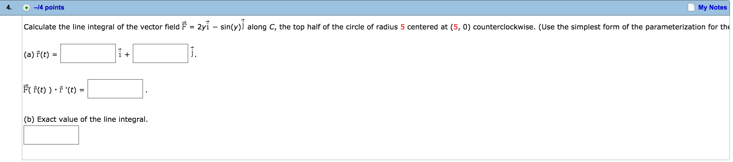 Solved Calculate the line integral of the vector field f = | Chegg.com