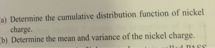 Solved a) Determine the cumulative distribution function of | Chegg.com